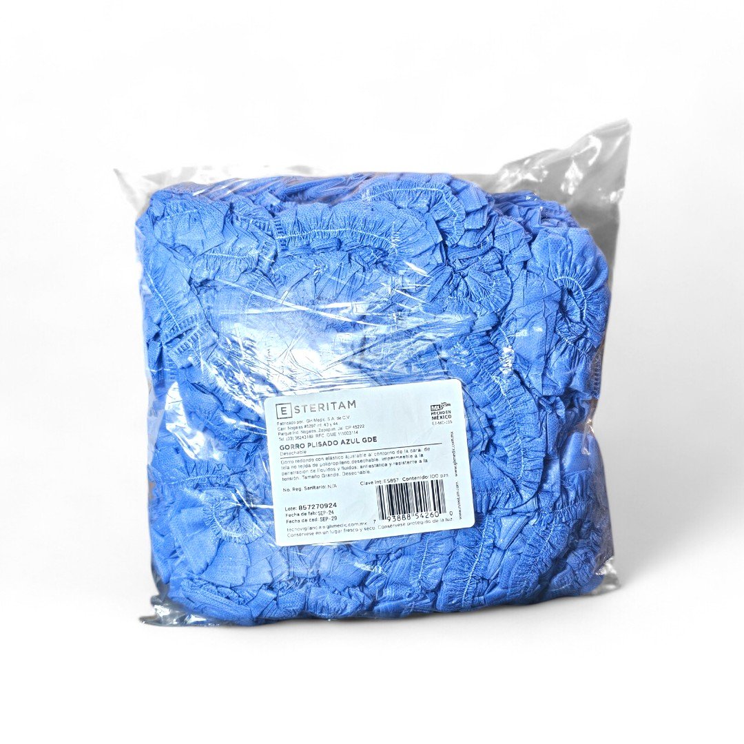Gorro plisado Azul Esteritam – Hermex Distribución